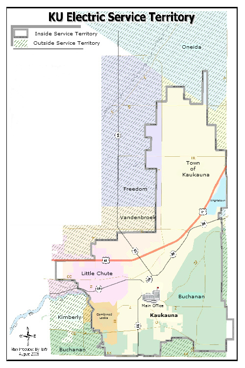 Service Territory Map - Kaukauna Utilities