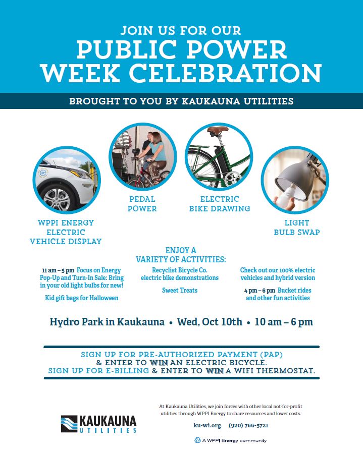 Public Power Week - Kaukauna Utilities