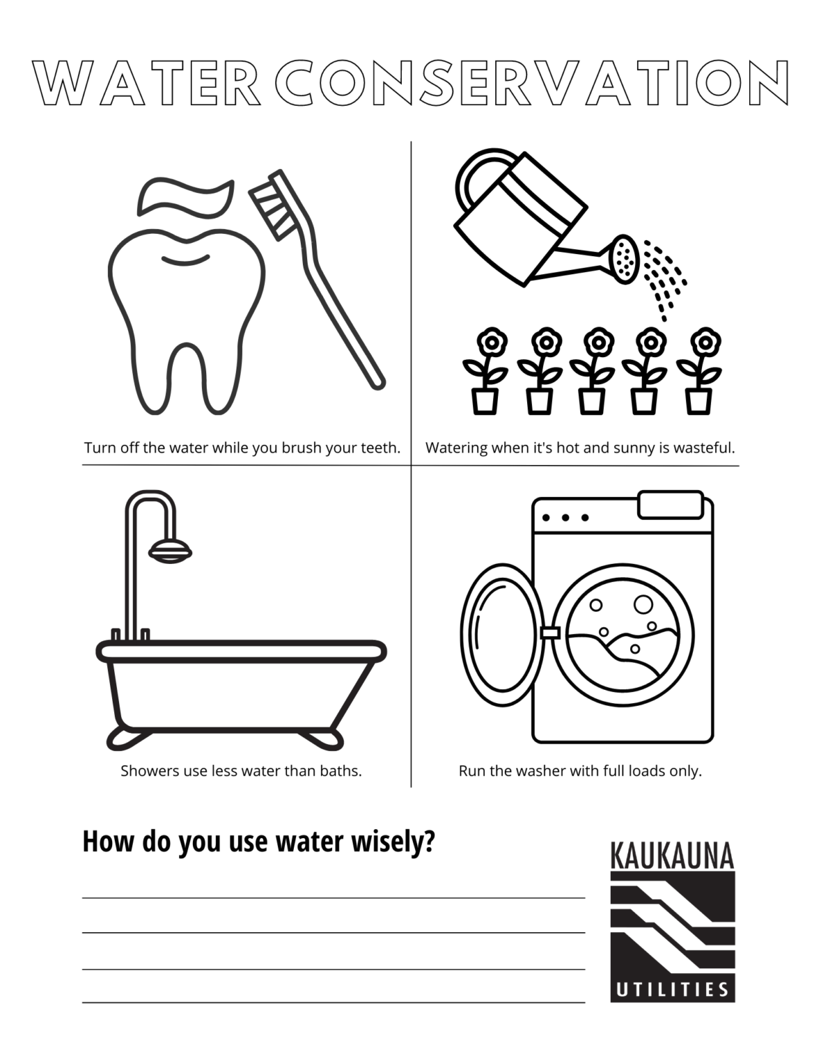 Drinking Water Week - Coloring Contest - Kaukauna Utilities